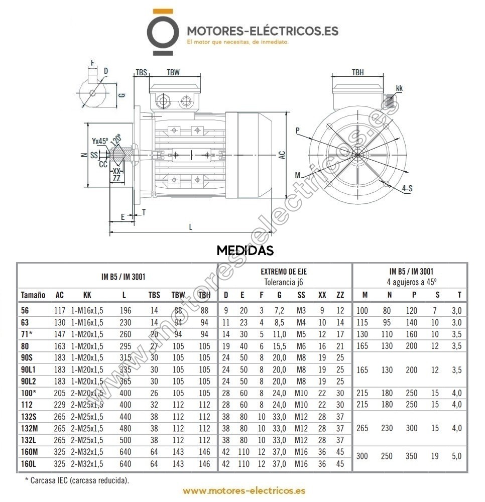 Comprar MOTOR ELECTRICO CEMER TRIFASICO 1500 RPM B5 400/690V 7,5KW ...